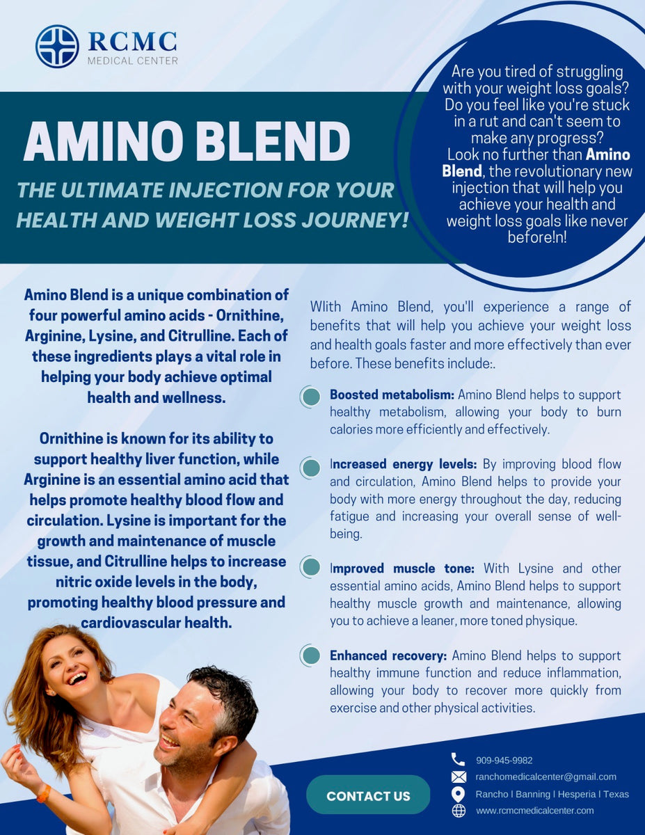 Amino Tone Injection w/ telehealth physicians consultation – Rcmc ...