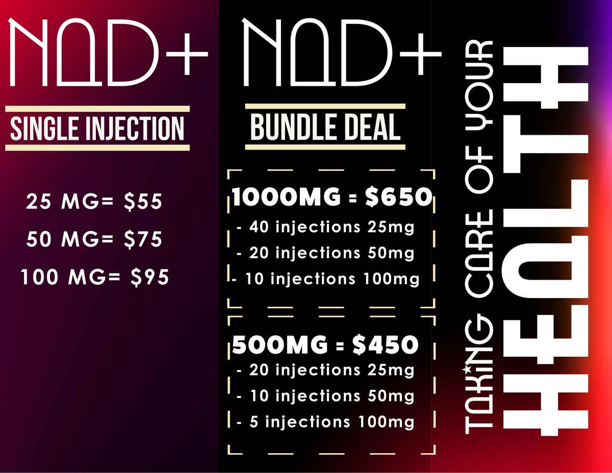 NAD+ Injection w/ telehealth physicians consultation – Rcmc Medical Center